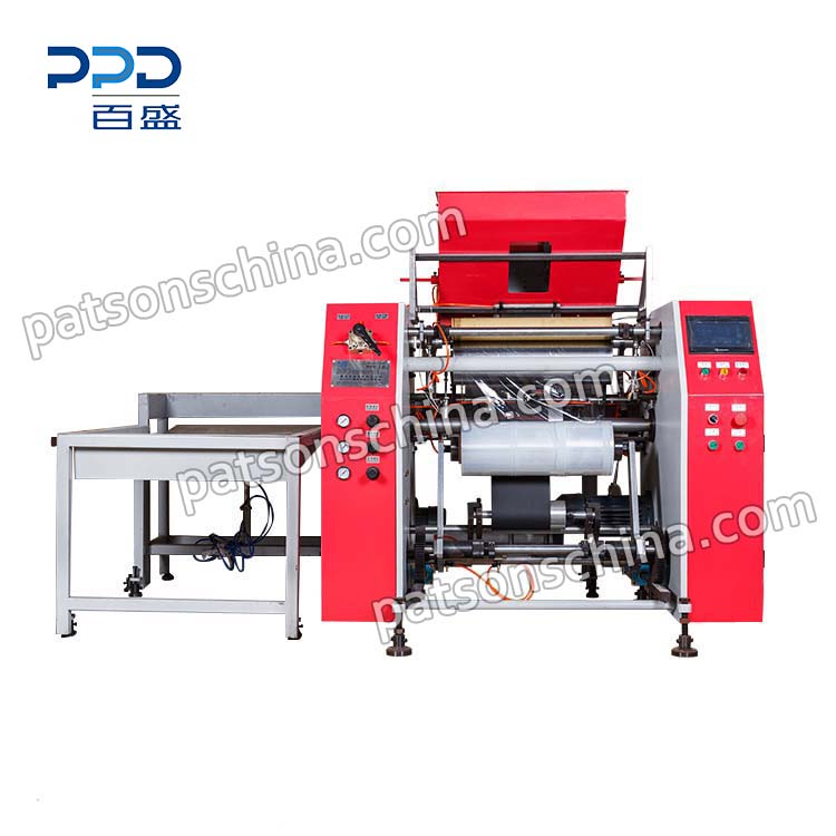 Automatic high speed stretch film rewinder